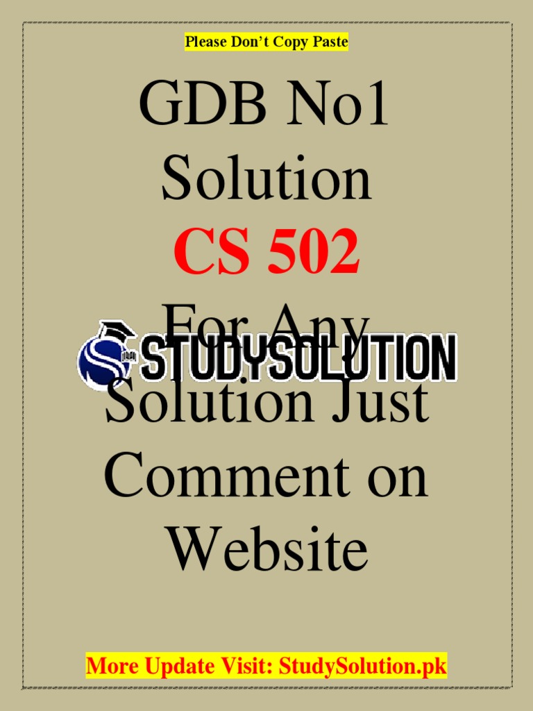 CS502 GDB 1 Sol | PDF