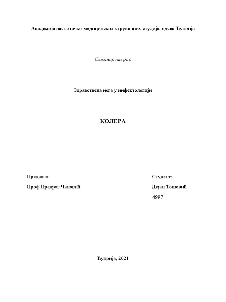 Kolera | PDF
