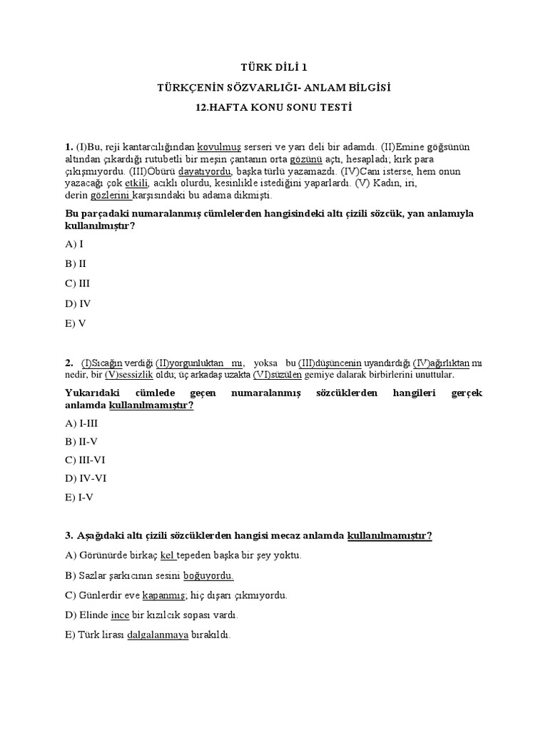 Hafta Sorulari | PDF