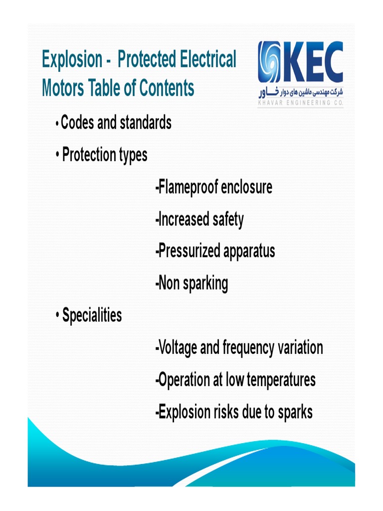 Ex Motor Presentation | PDF | Insulator (Electricity) | Electric Motor