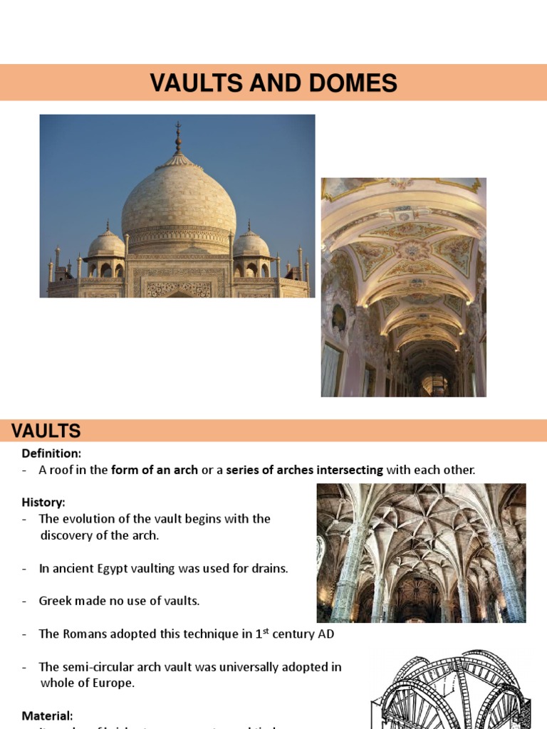 Vaults and Domes | PDF | Vault (Architecture) | Dome
