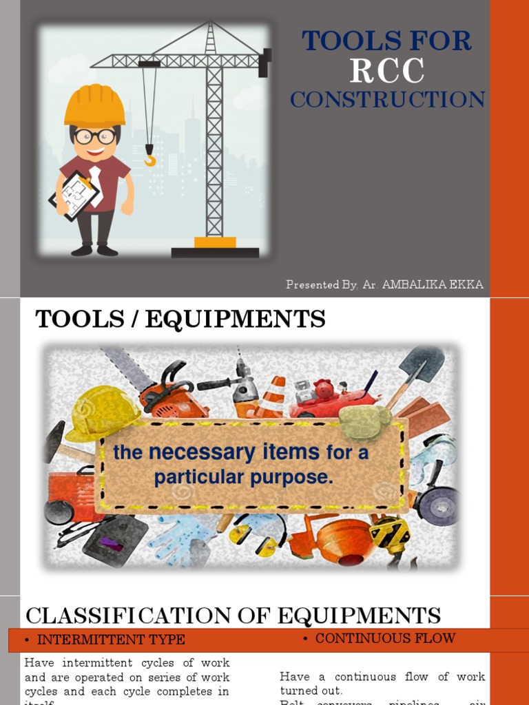 Tools For RCC-1 | PDF | Concrete | Crane (Machine)