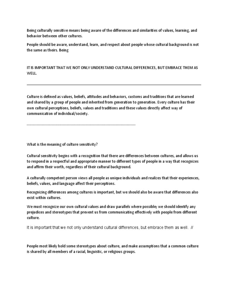 Understanding Cultural Sensitivity: An Analysis of Milton Bennett's ... Understanding Cultural Sensitivity: An Analysis of Milton Bennett's ...