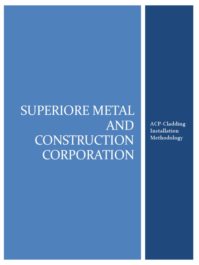 ACP Cladding Installation Guide | PDF | General Contractor | Warehouse