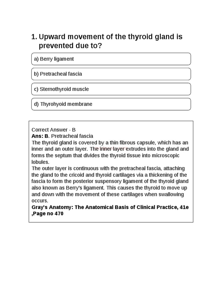 NEET PG 2020 Question Paper With Solutions | PDF | Thyroid | Clinical ...