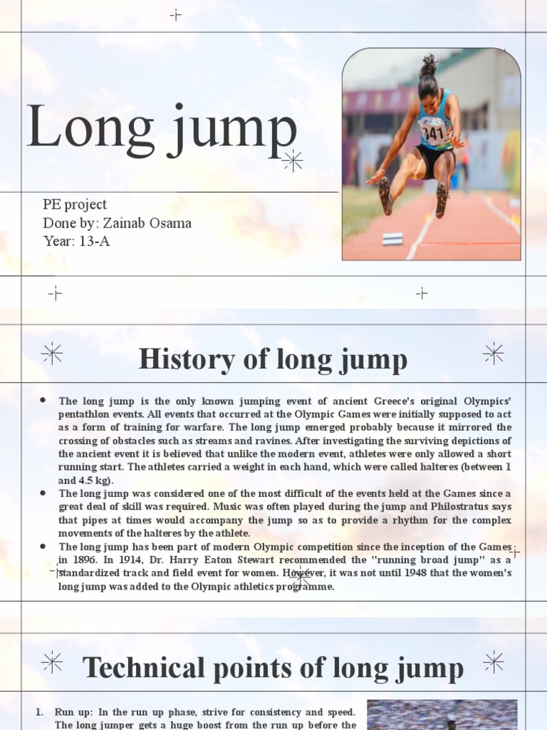 Zainab Osama Year 13A - PE Project - Long Jump | PDF | Recreation ...