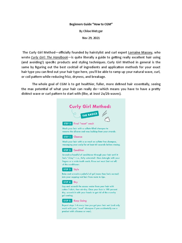 Beginners Guide How To CGM | PDF | Shampoo | Integumentary System