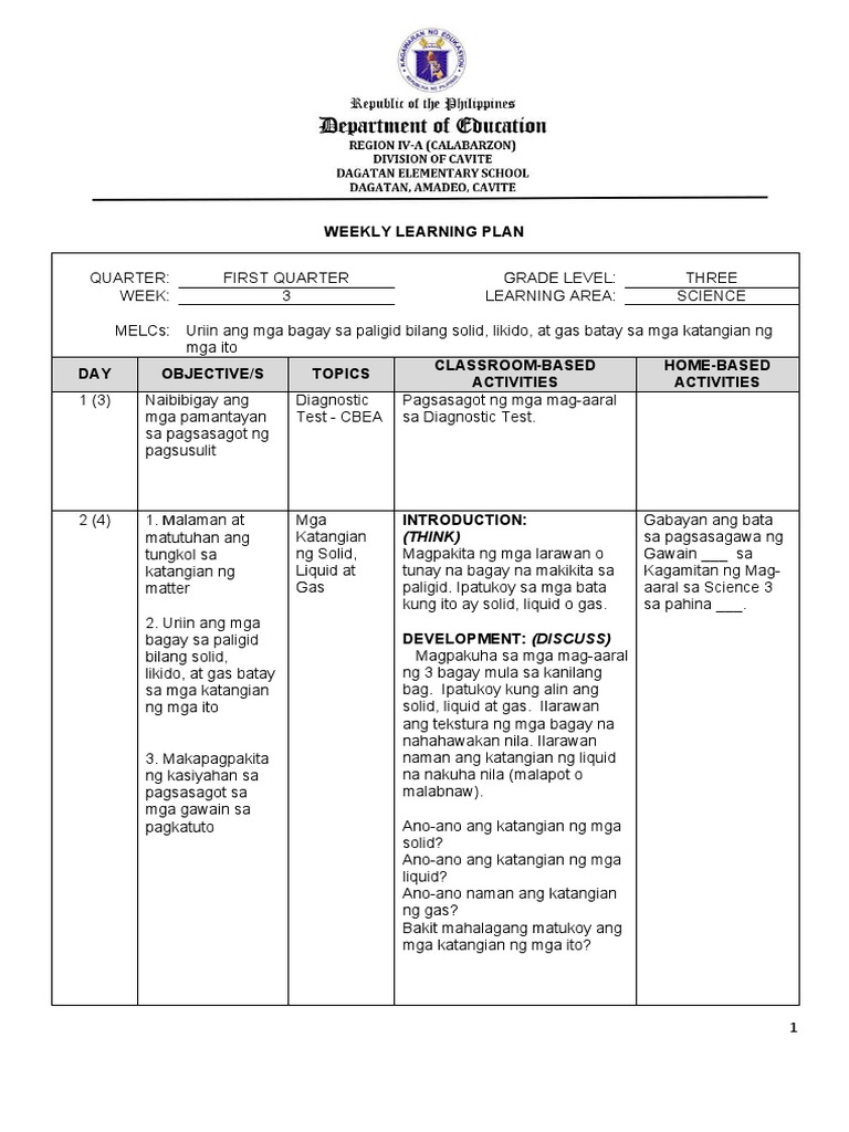 WLP Q1 W2 Science | PDF