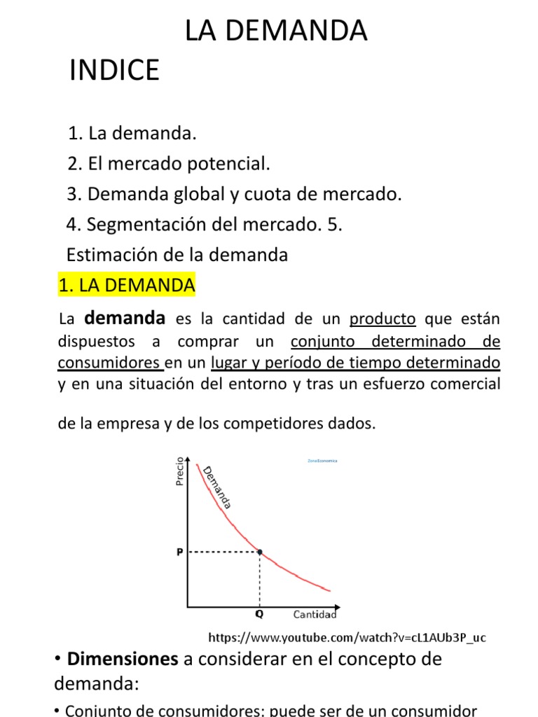 UNIDAD 3 La Demanda | PDF | Mercado (economía) | Producto (Negocio)