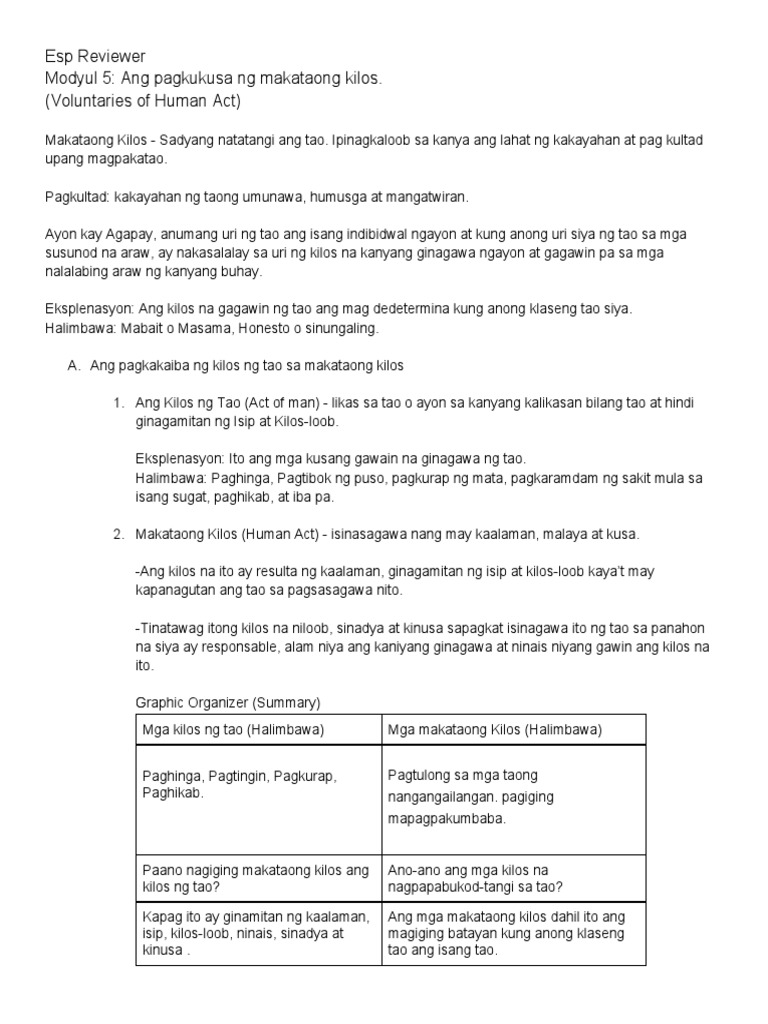 Esp Reviewer (Undone) | PDF