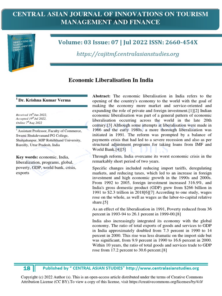 Economic Liberalisation in India | PDF | Economies | Macroeconomics