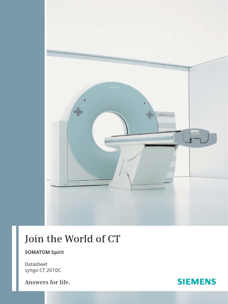 Siemens Somatom Spirit 16 Slice Refurbished CT Scanner | PDF | Ct Scan ...