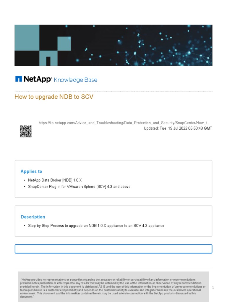 How To Upgrade NDB To SCV | Download Free PDF | Copyright | Computing