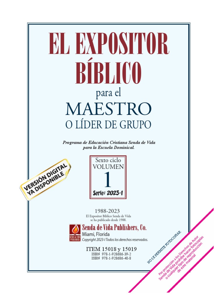Expositor Maestro Adulto - I-2023 Estudio 1-6 | PDF | María, madre de ...