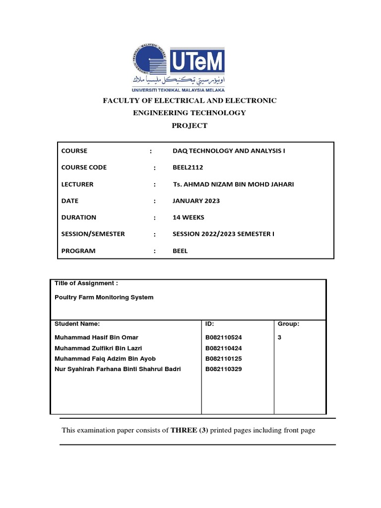 Poultry Farm Monitoring System Overview | PDF | Simulation | Electrical ...