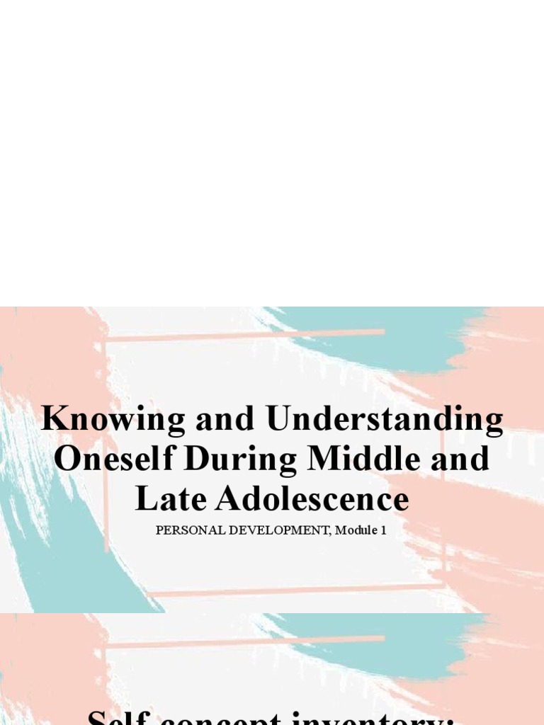 Module 1 q1 Personal Development | PDF | Self Concept | Social Psychology