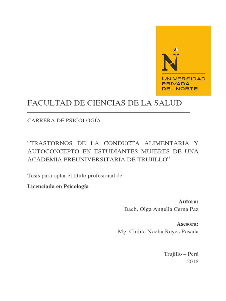 Cerna Paz Olga Angela - Parcial | PDF | Desorden alimenticio | Bulimia ...