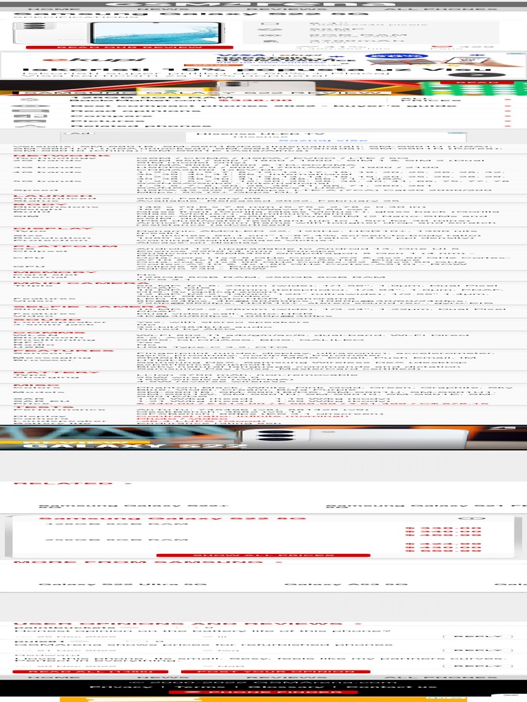 Samsung Galaxy S22 5G - Full Phone Specifications | PDF | Smart Devices ...