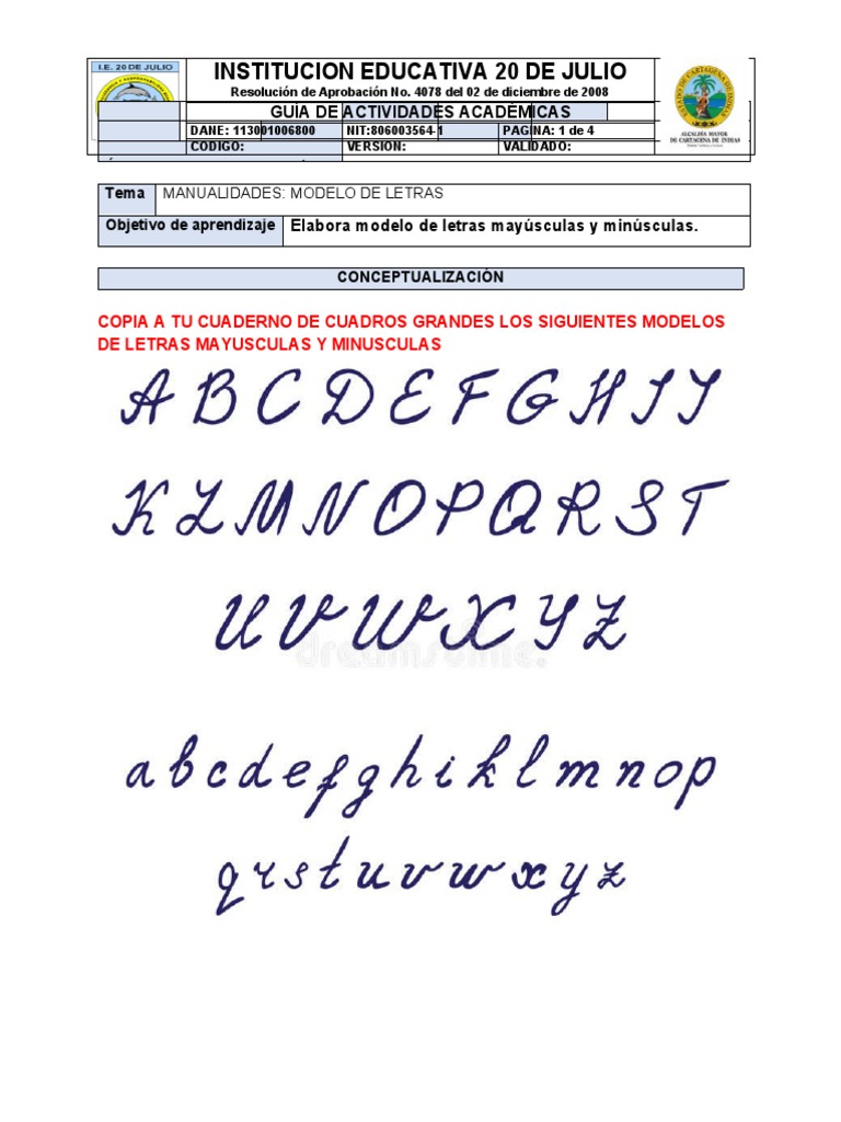 Modelos de Letras Mayúsculas y Minúsculas | PDF
