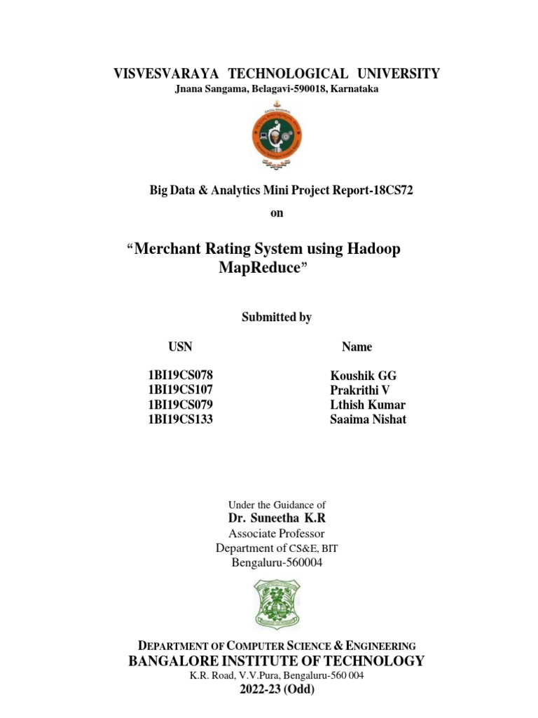 Merchant Rating System with Hadoop | PDF | Apache Hadoop | Map Reduce