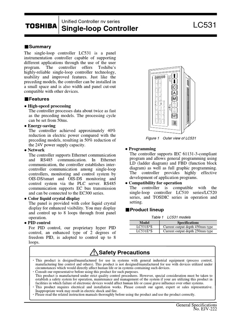 Ejv-222 LC531 | PDF | Programmable Logic Controller | Control Theory