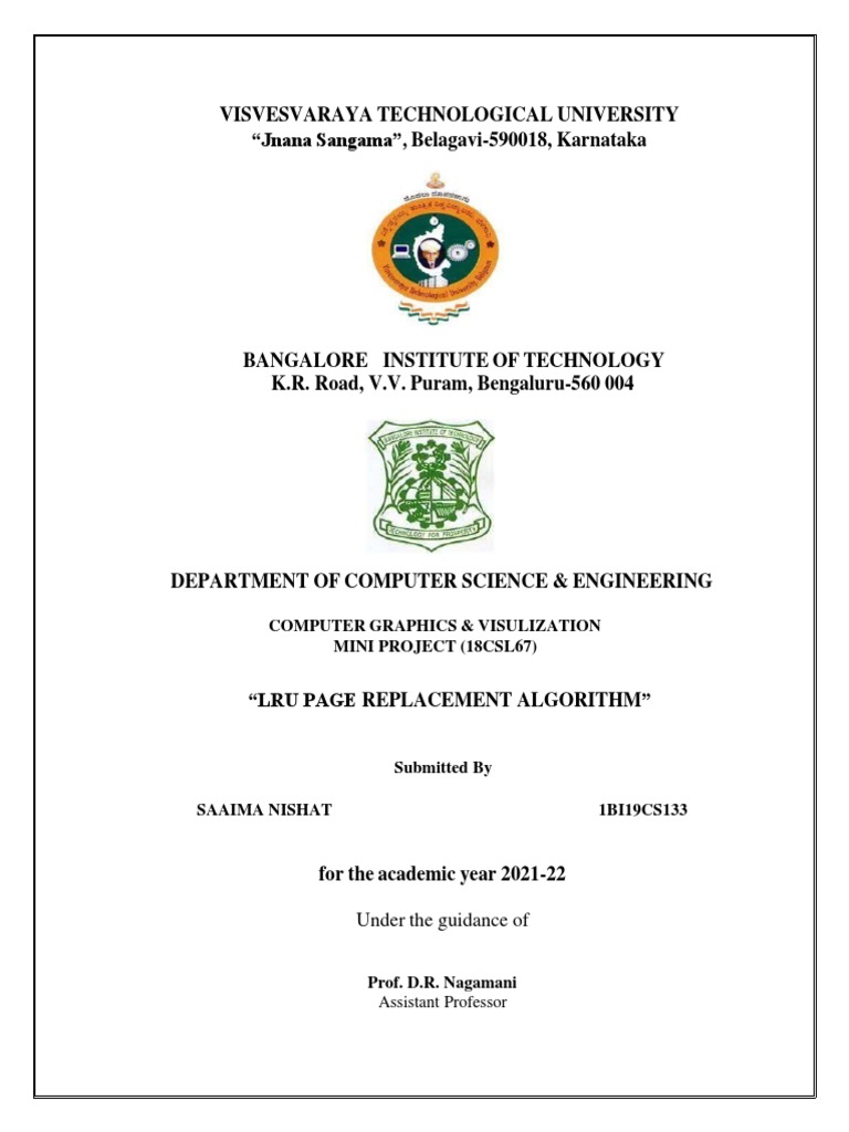CS Mini Project: LRU Algorithm | PDF | Computer Aided Design | Simulation