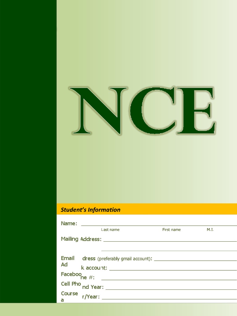 NCE Lecture Notes | PDF | Science & Mathematics