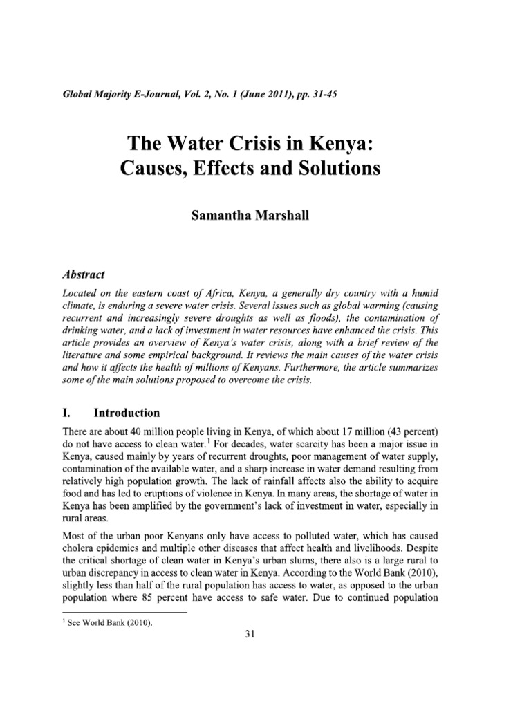 Water Crisis Kenya | PDF
