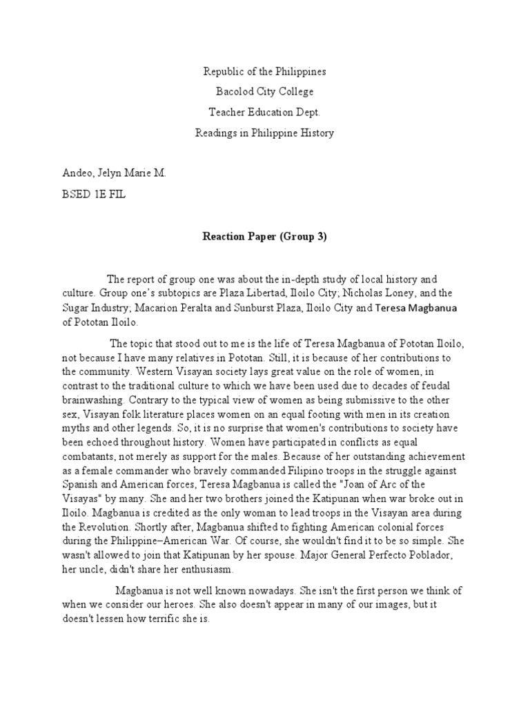 Reaction Paper | PDF | Military | Conflicts