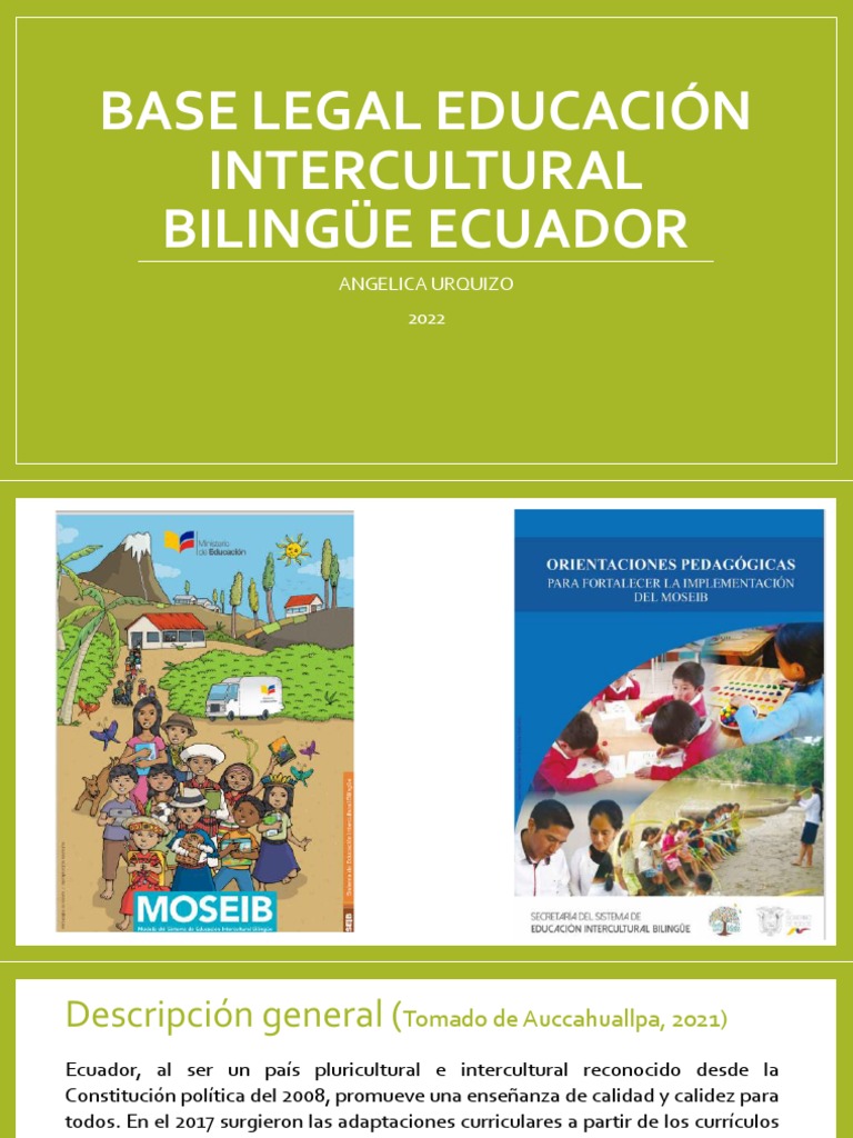 Base Legal Educación Intercultural Bilingüe Ecuador | PDF