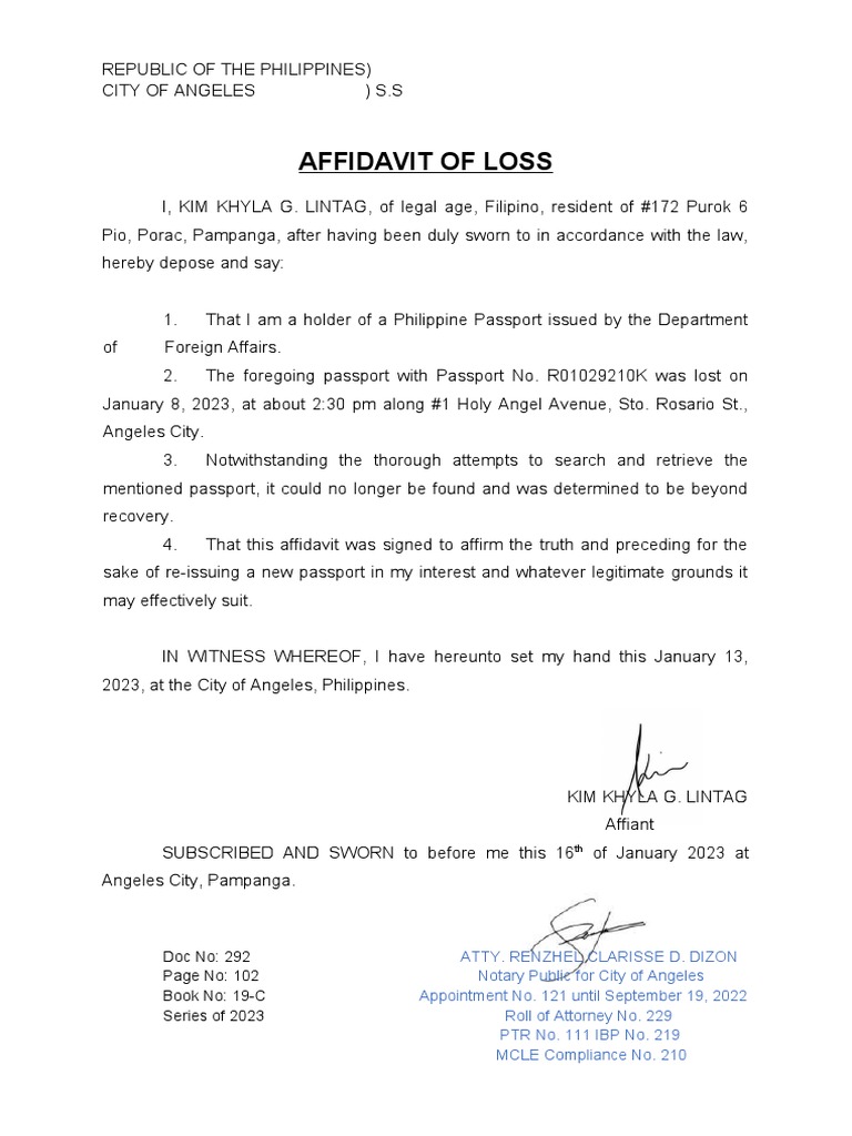 Affidavit and Its Elements Retoke by Kim Khyla | PDF | Affidavit ...