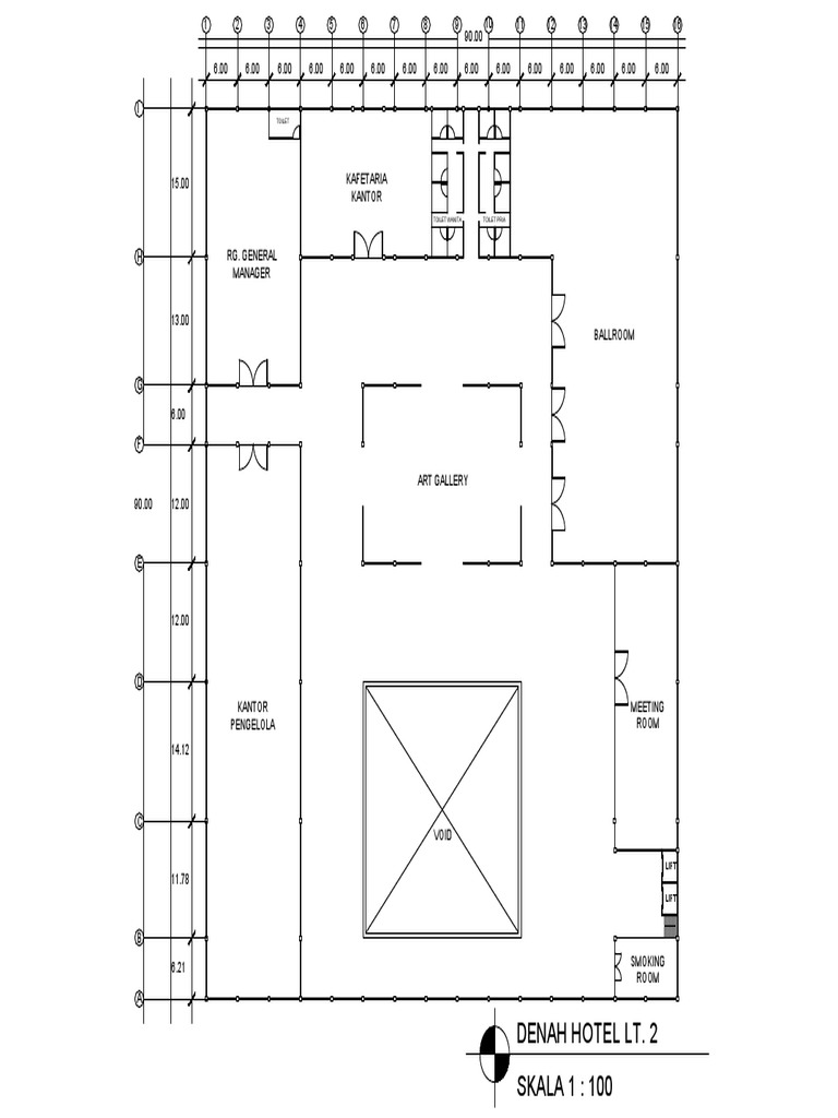 Denah Hotel LT 2 | PDF