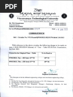 VTU Dec 2025/Jan 2026 Exam Timetable | PDF