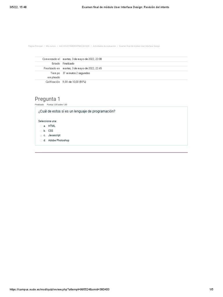 Examen final de módulo User Interface Design_ Revisión del intento | PDF | Red mundial ...