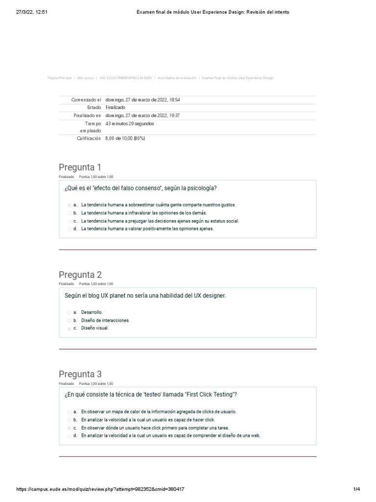 Examen Final de Módulo User Experience Design | PDF | Diseño | Aplicación movil