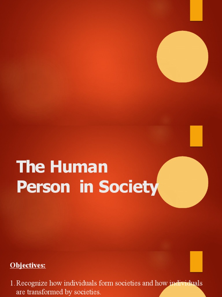 Lesson 14 The Human Person in Society Part 1 Hand Outs | PDF | Social ...