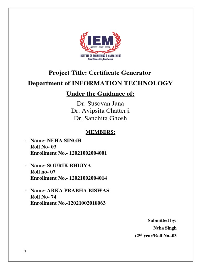 Certificate Generator | PDF | Information Technology Management | Software Engineering