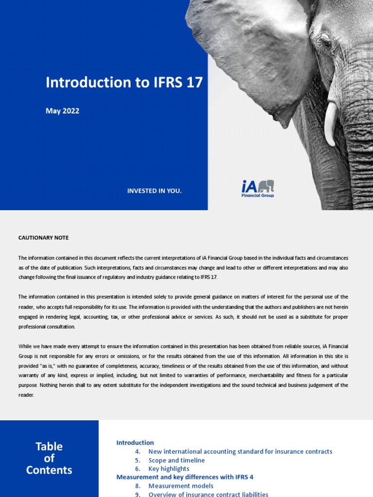 Q1 2022 iAFC iAIFS IFRS 17 PDF V2 | PDF | Insurance | International Financial Reporting Standards