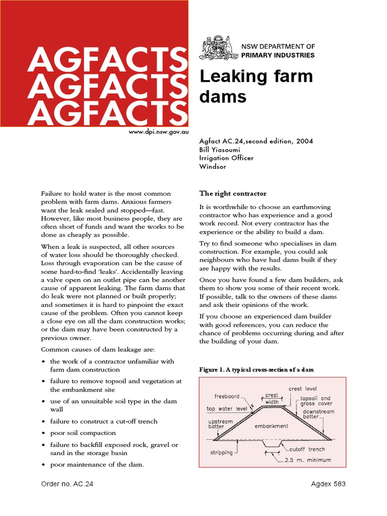 Bentonite & Leaking-Dams | PDF | Soil | Dam