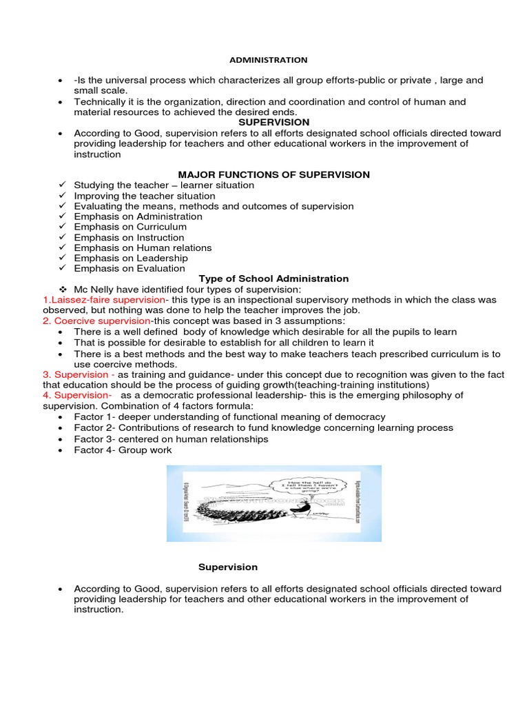 Adminstration of The Course of Instruction As An Administrative and ...