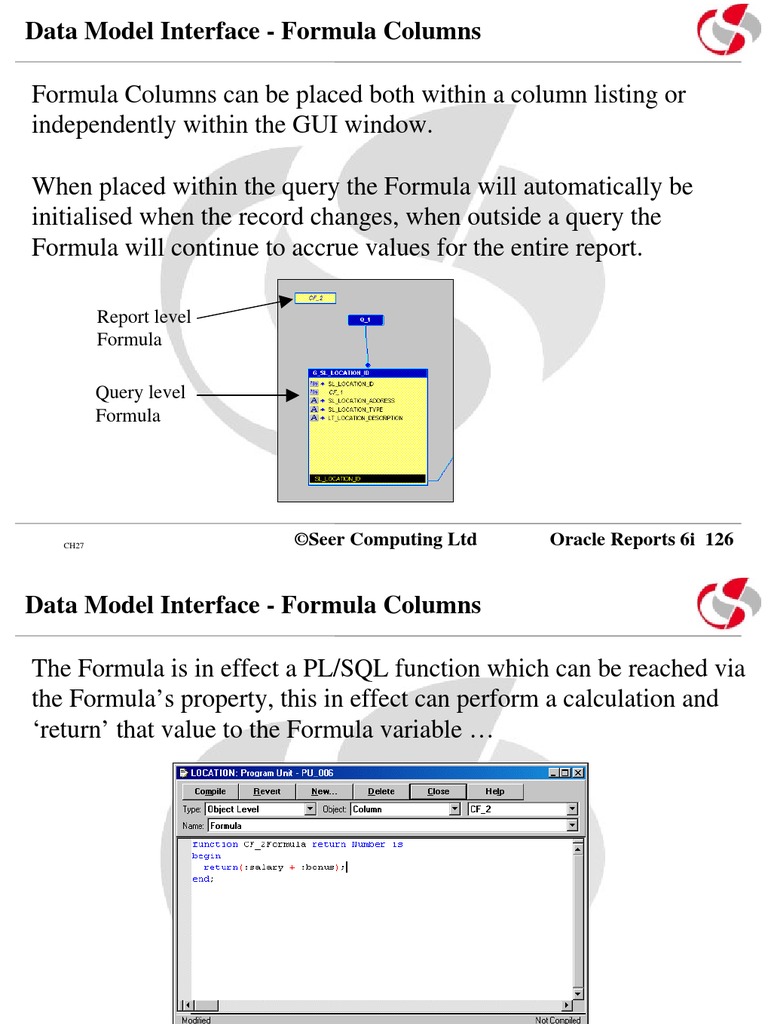 Example Oracle Reports 6i Training | PDF | Pl/Sql | Sql