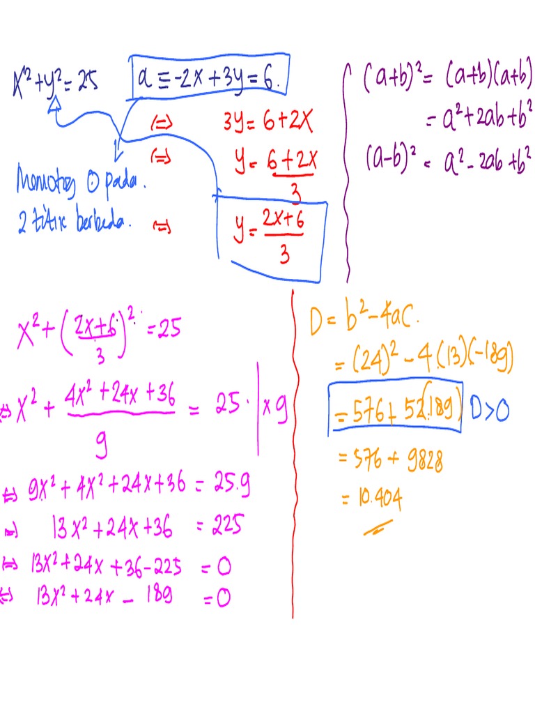 Kedudukan Garis Terhadap Lingkaran | PDF