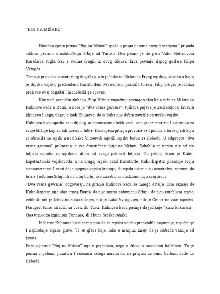 Boj Na Mišaru | PDF