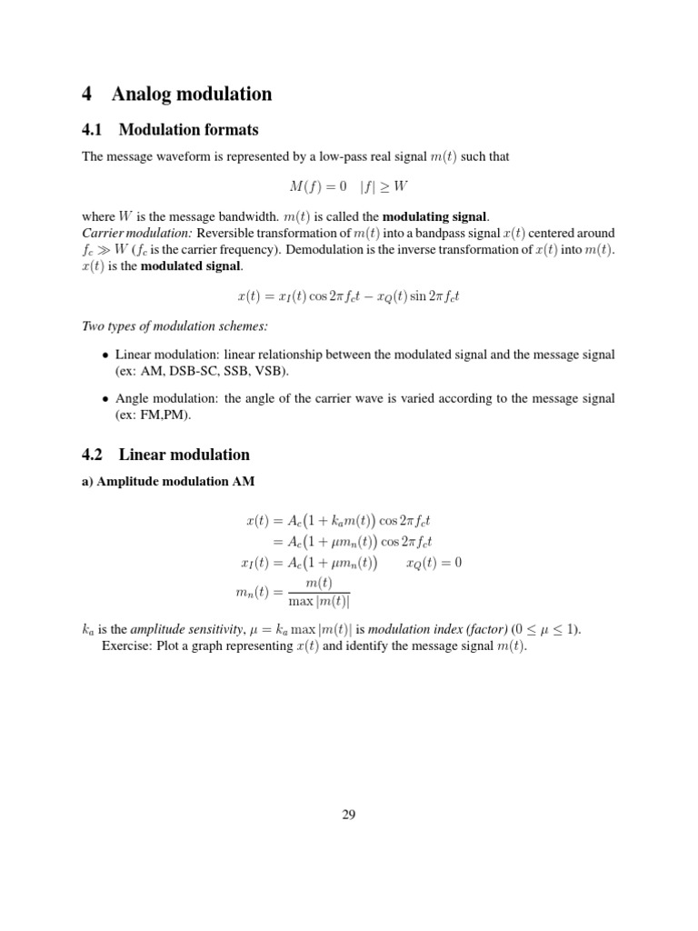 Analog Modulation | PDF | Frequency Modulation | Detector (Radio) Analog Modulation | PDF | Frequency Modulation | Detector (Radio)