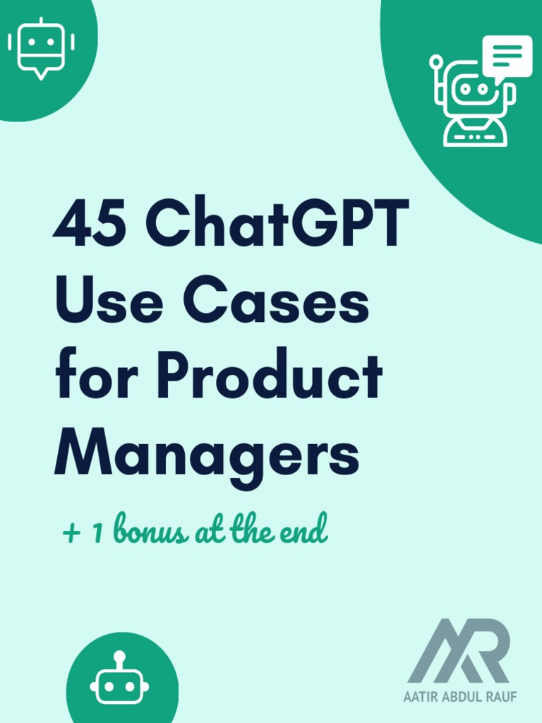 45 ChatGPT Use Cases For Product Managers 1674466304 | PDF | You Tube ...
