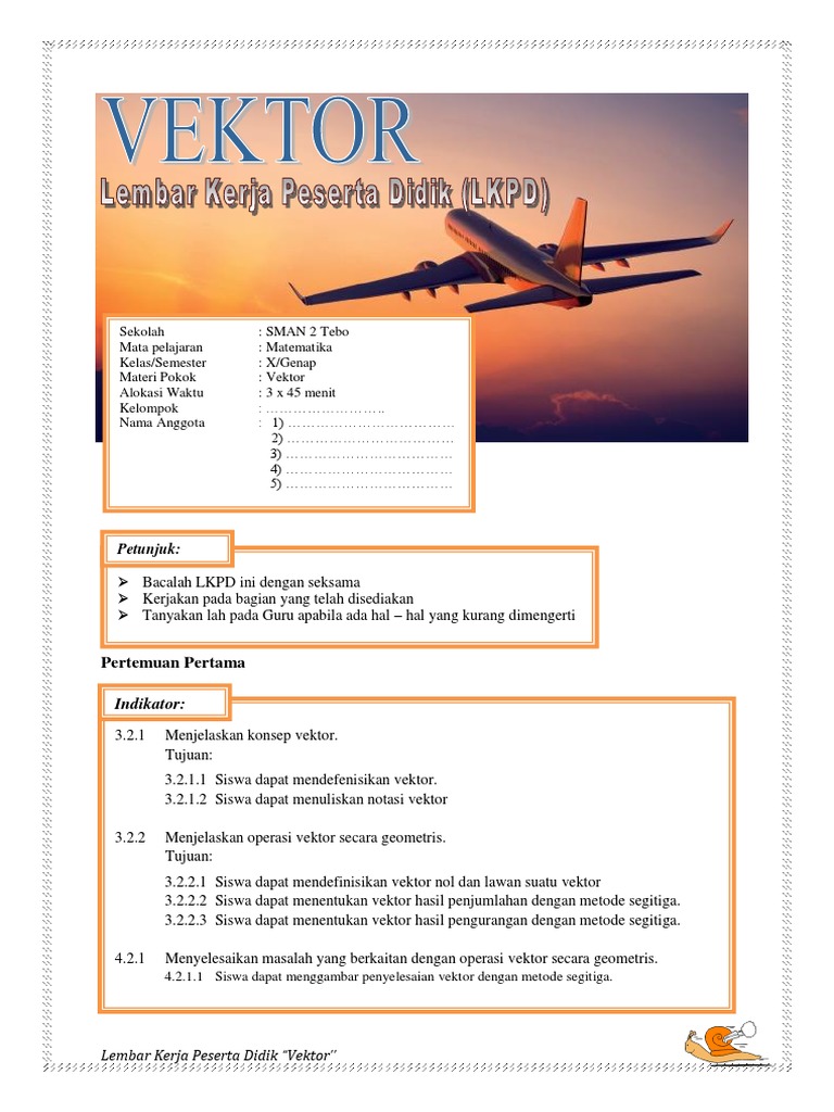 FORM 10 - LKPD Vektor 1 | PDF