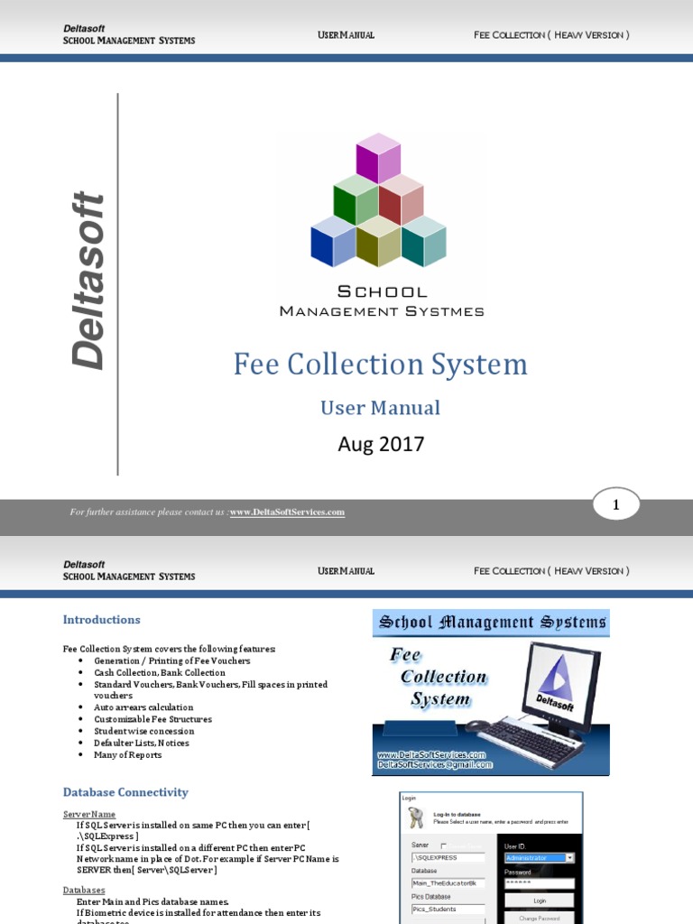 Manual FeeCollection SQLServer | PDF | Fee | Cheque