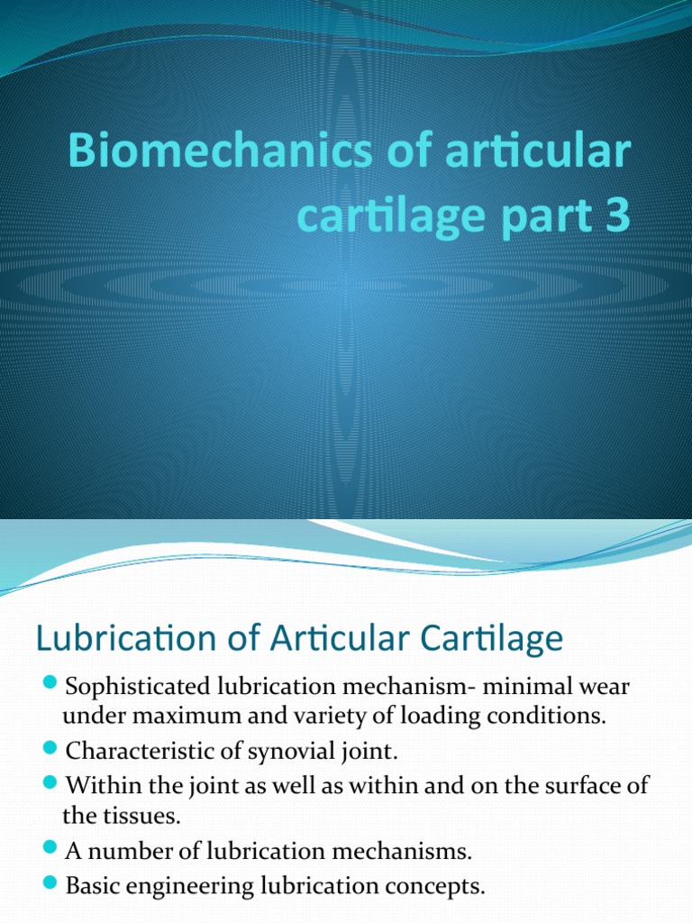 9-Biomechanics of Articular Cartilage Part 3 | PDF | Wear ...