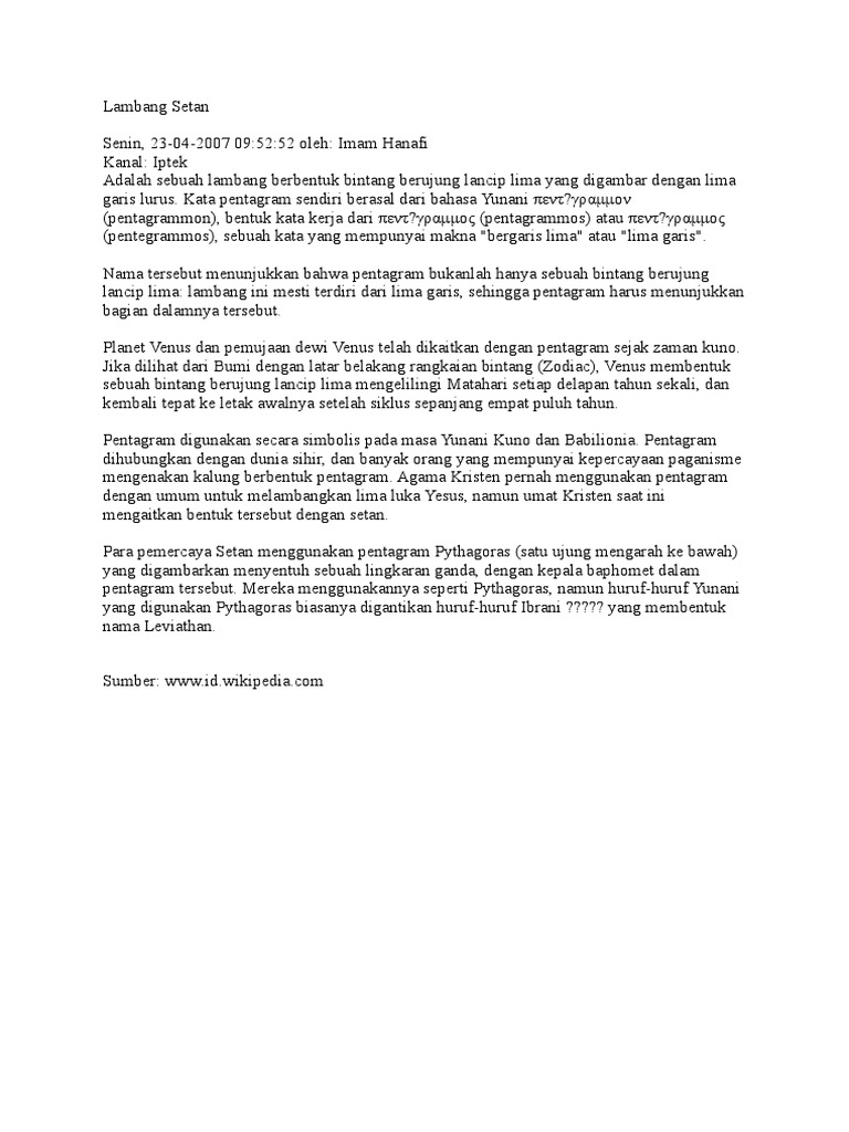 Lambang Setan | PDF