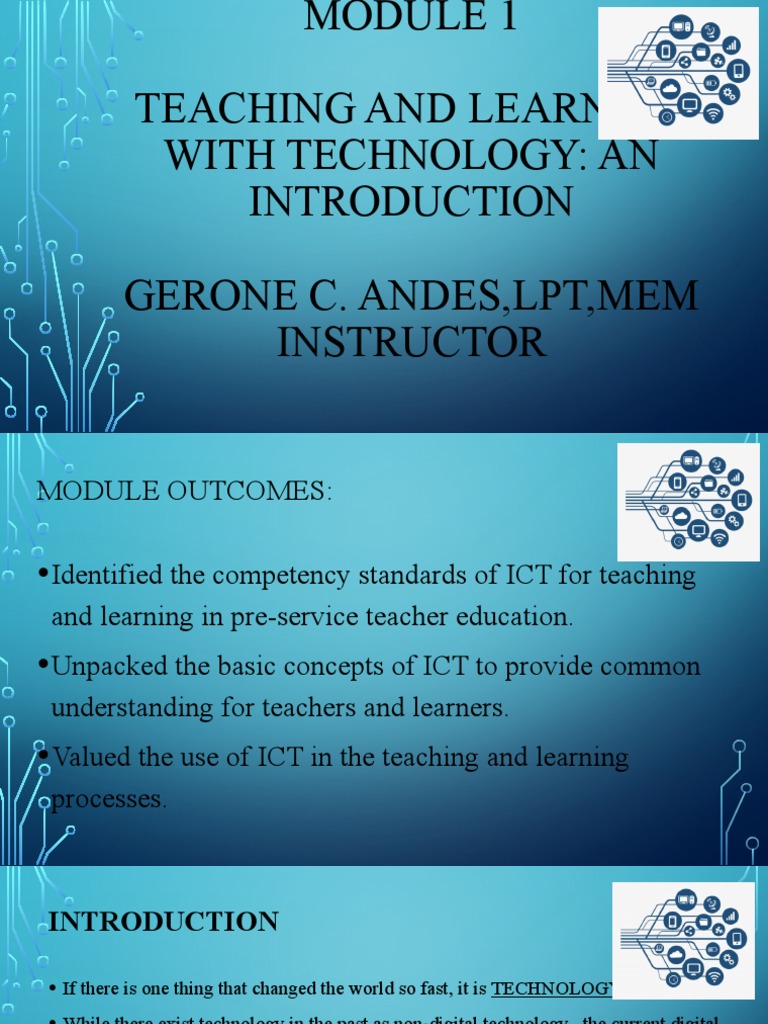 TTL 1 Week 1 | PDF | Educational Technology | Teaching Method